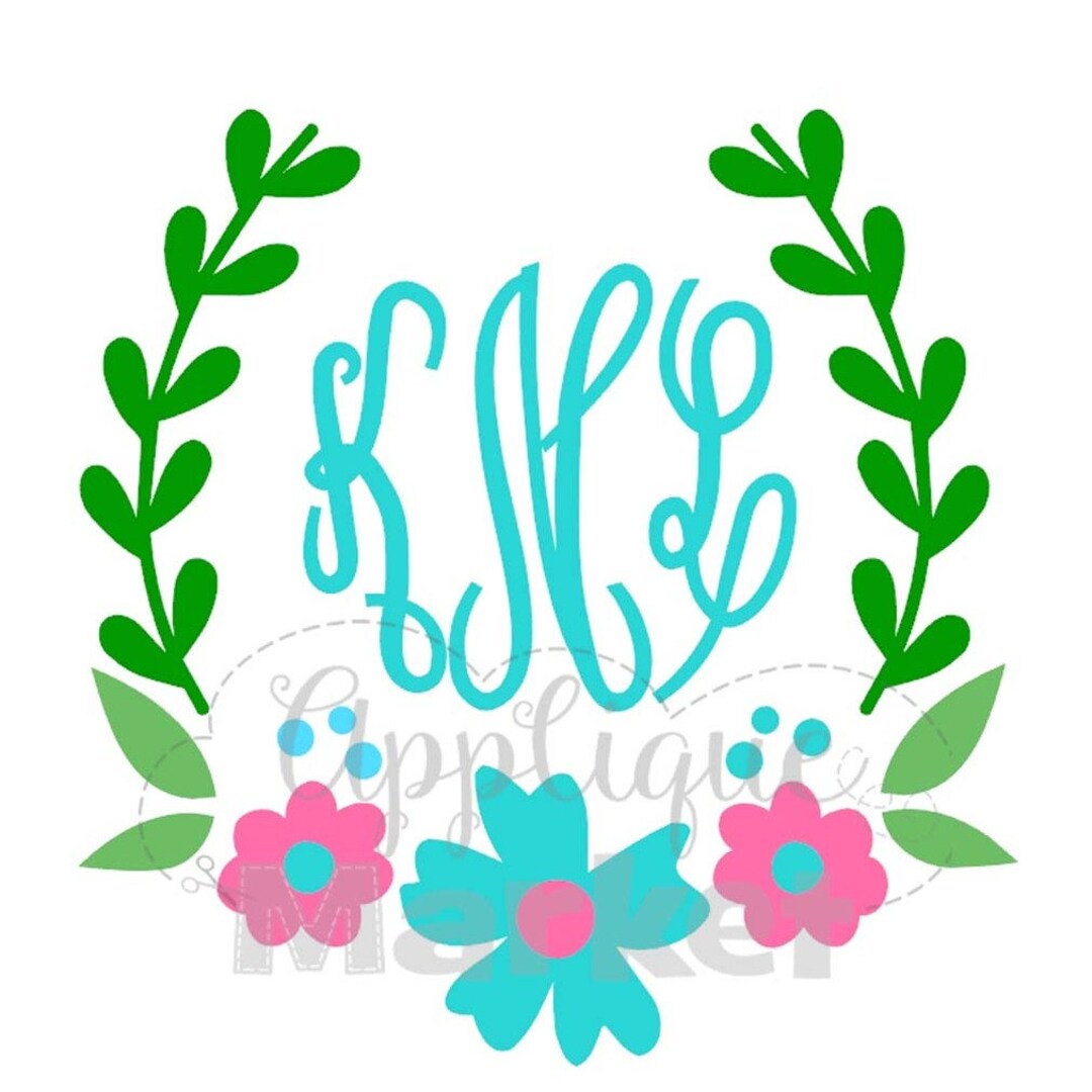 Laurel Wreath Flowers SVG DXF EXP - Etsy