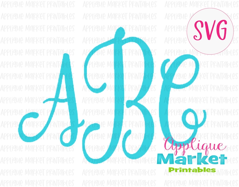 EXCLUSIVE Caroline Monogram Round Circle Font SVG DXF and Jpg - Etsy