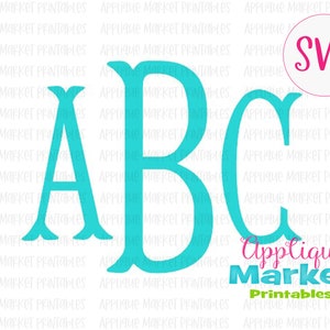 EXCLUSIVE Fishtail Monogram Font SVG DXF and Jpg - Etsy