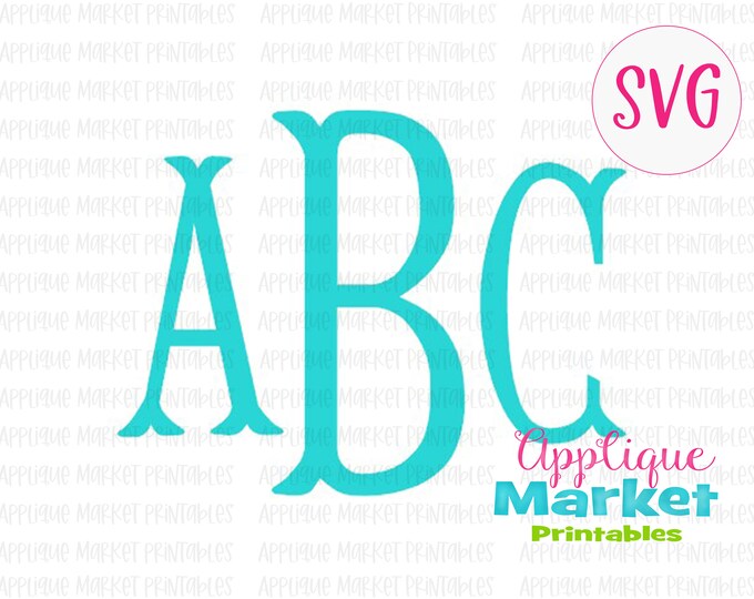 EXCLUSIVE Fishtail Monogram Font SVG DXF and Jpg - Etsy