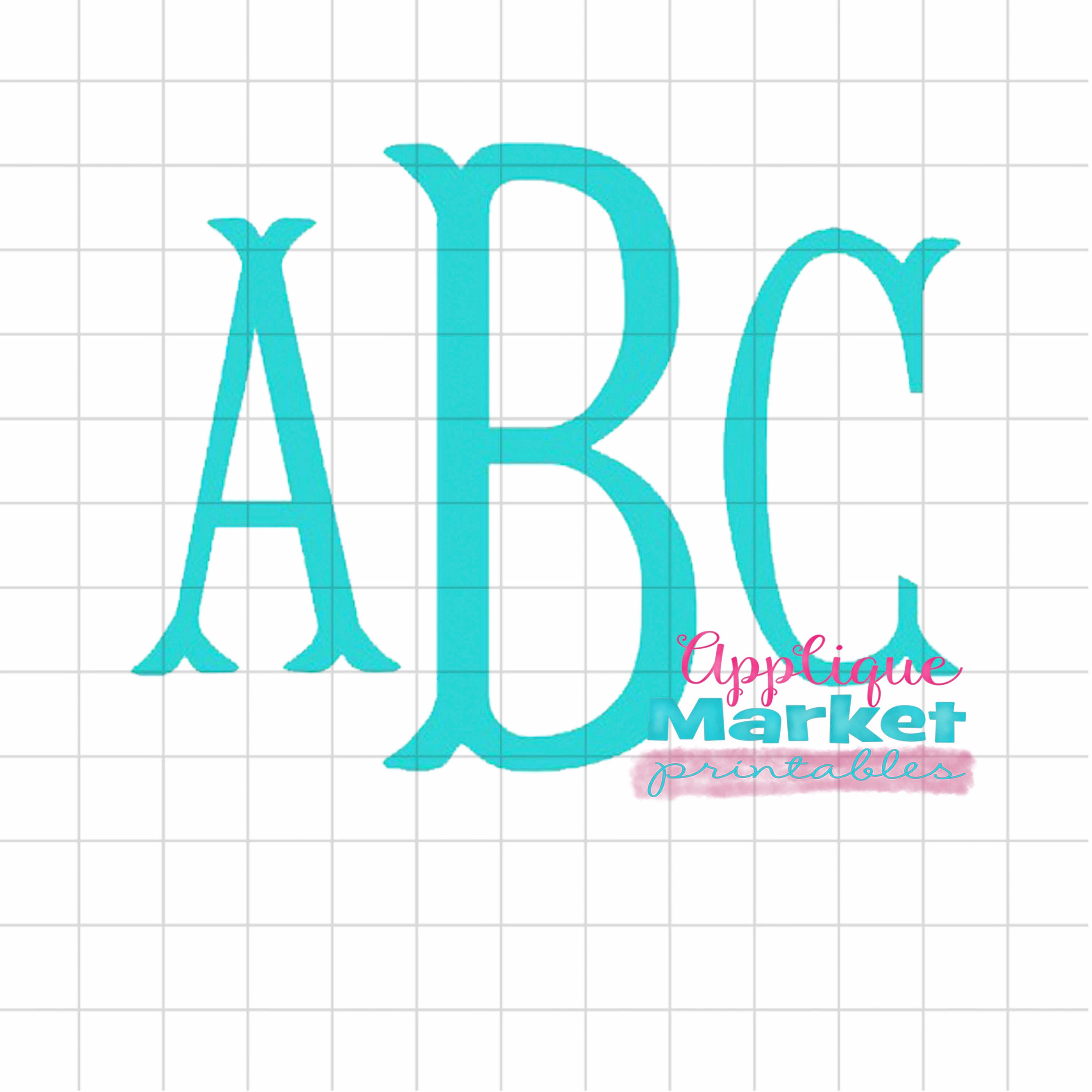 EXCLUSIVE Fishtail Monogram Font SVG DXF and Jpg | Etsy