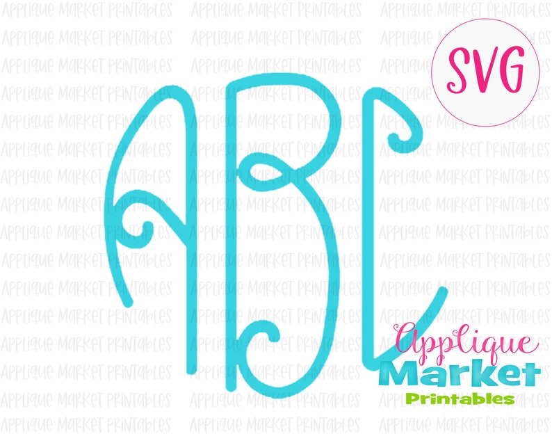 EXCLUSIVE Lilly Round Hand Drawn Monogram Font SVG DXF and Jpg - Etsy