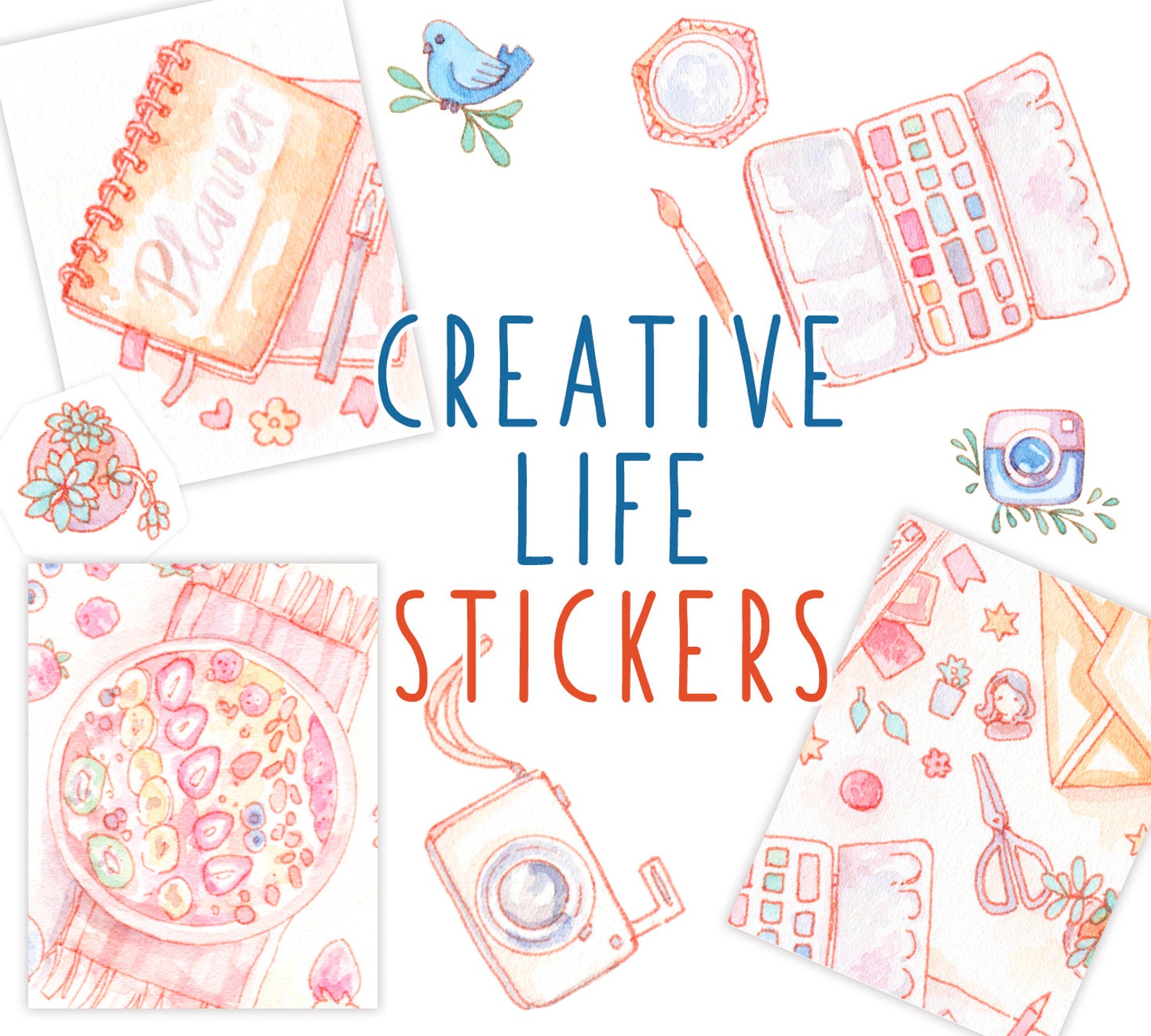 Creative Blogger Stickers Printable 'creative Life' - Etsy