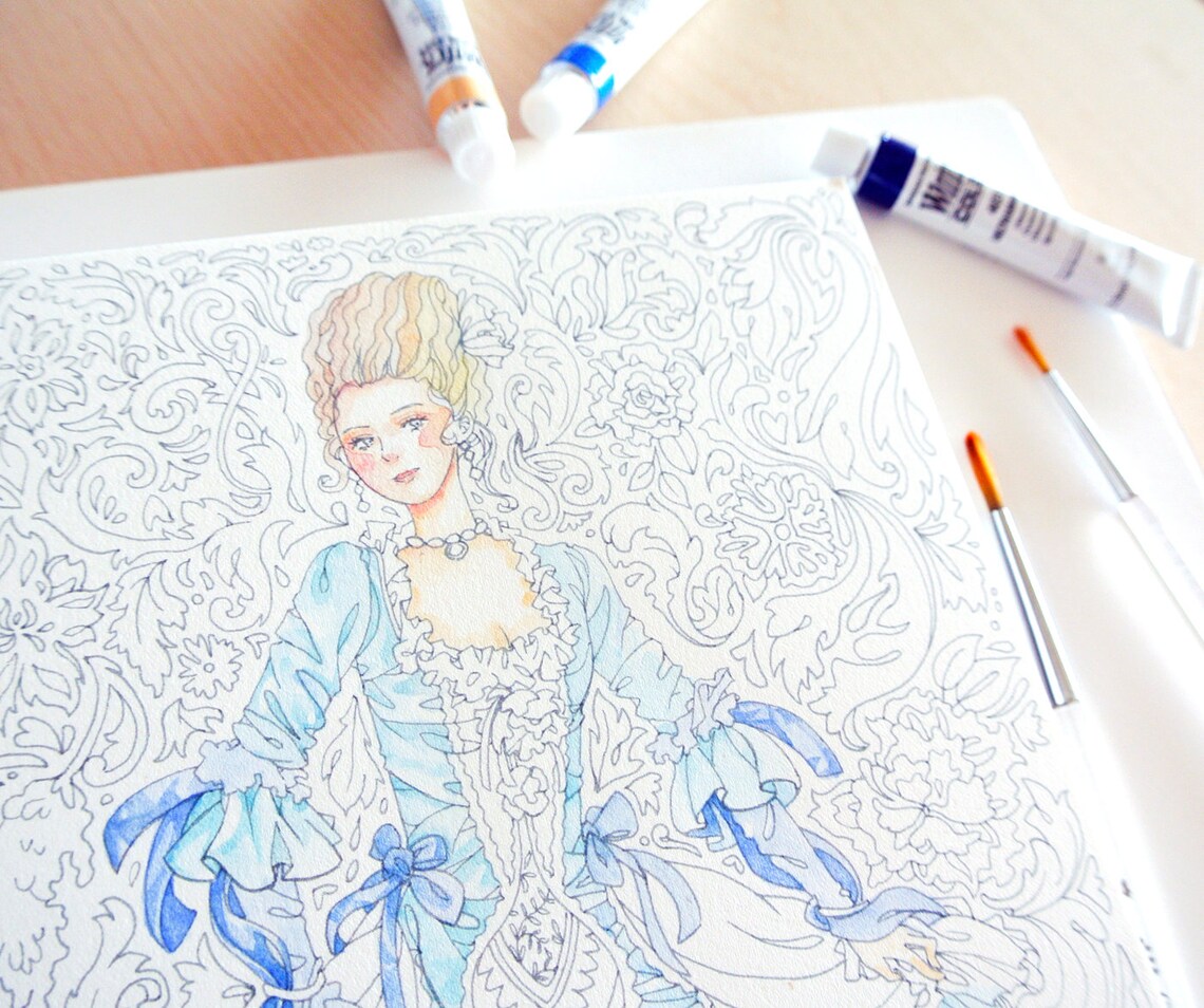 Women of History marie Antoinette Coloring Page - Etsy