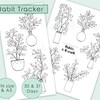 Hand-drawn CHERRY BLOSSOM Mood Tracker Printable Page Bulletjournal ...