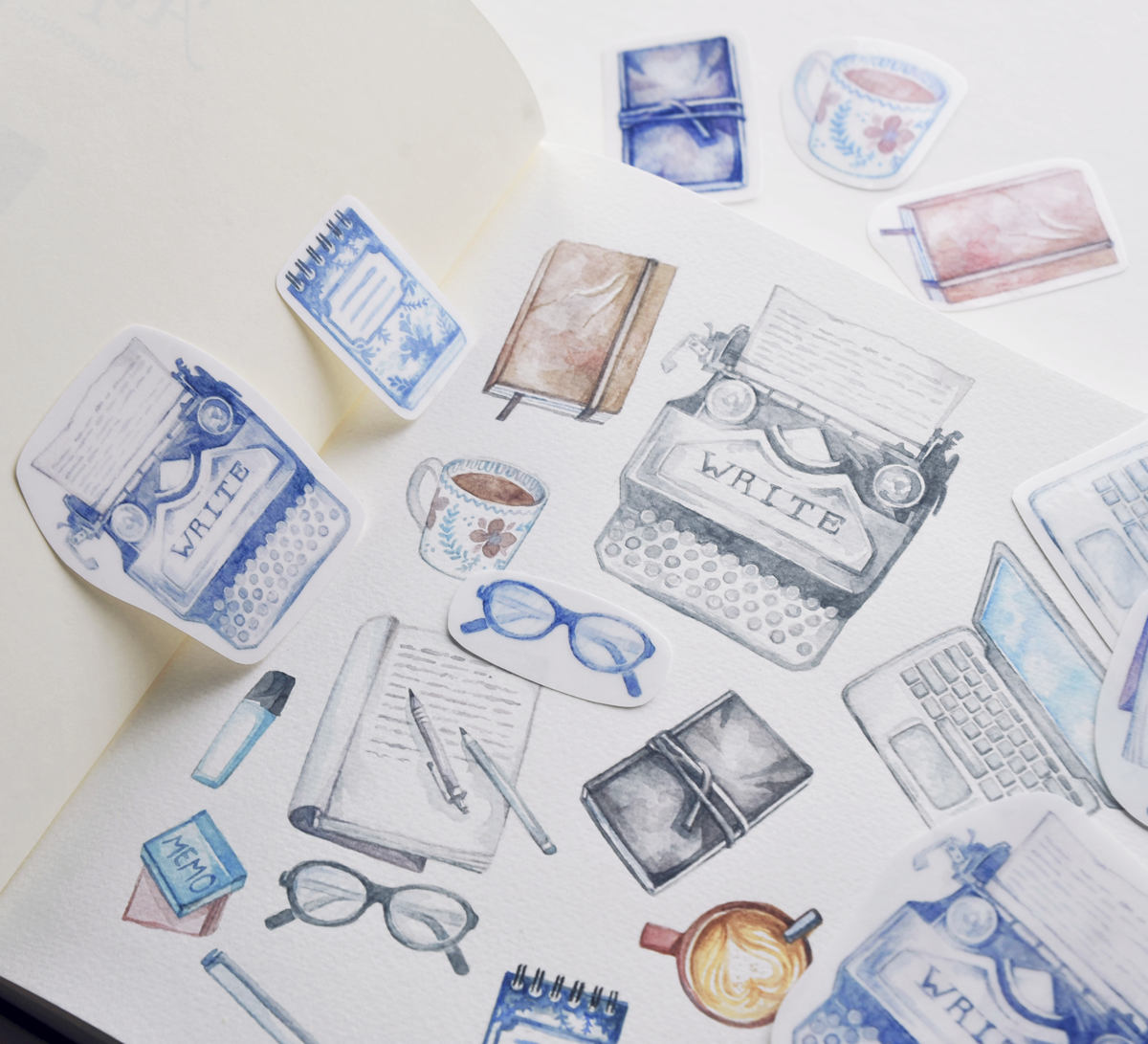Blogging & Writing Stickers PRINTABLE Typewriter Journals - Etsy