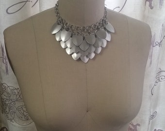 Titanium Scalemail Necklace Small Scale Necklace Dragonscale Choker ...