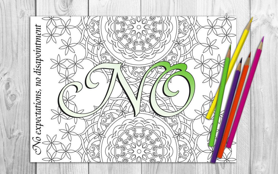 EXPECTATIONS, DISAPOINTMENT Coloring Page, Adult Coloring Page ...