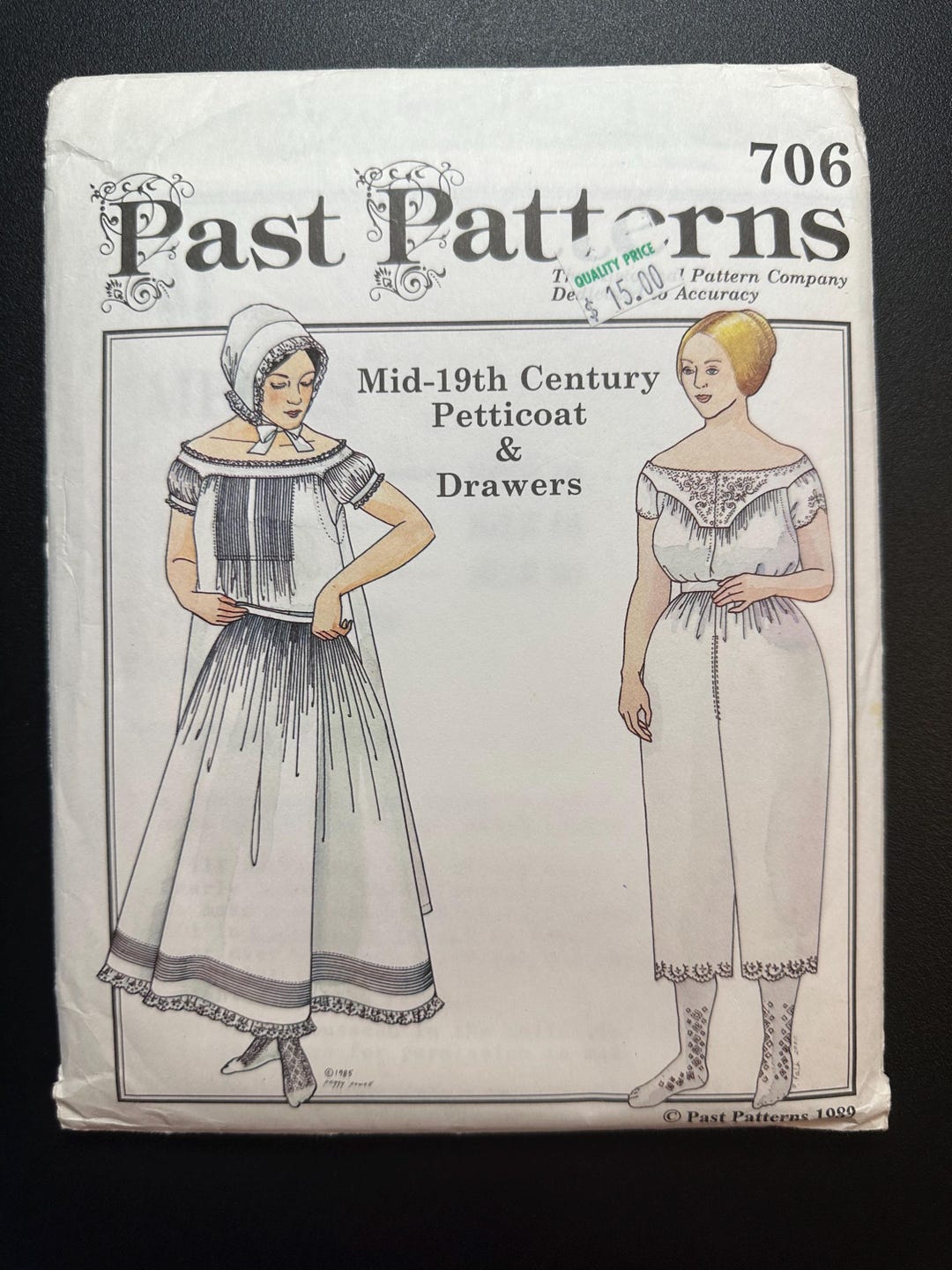 Past Patterns 706 Sewing Pattern, Mid-19th Century Petticoat & Drawers ...