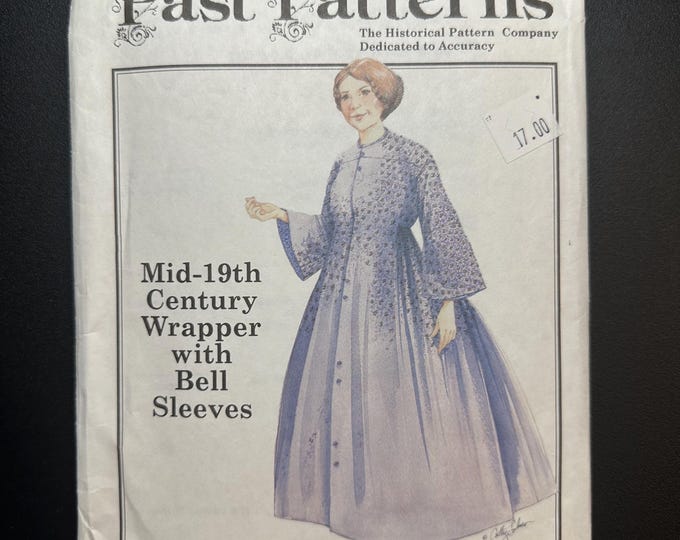 Past Patterns 807 Sewing Pattern, Mid-19th Century Wrapper With Bell ...