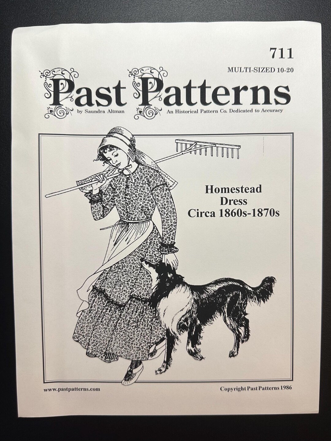 Past Patterns Sewing Pattern 711 , Homestead Dress Circa 1860s - 1870s ...