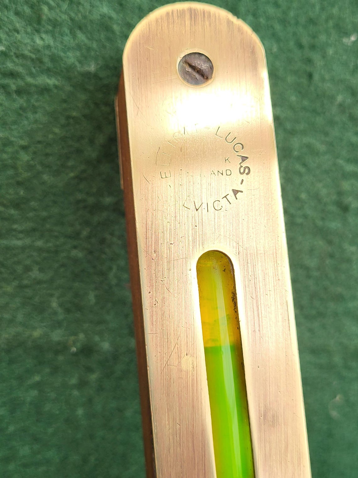 Vintage Wood and Brass Spirit Level. Vintage Elliott-lucas 6 Inch Wood ...