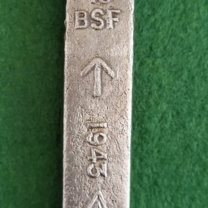 WWII British Military Spanner BSW and BSF, With Broad Arrow Mark 1943, British Standard ...