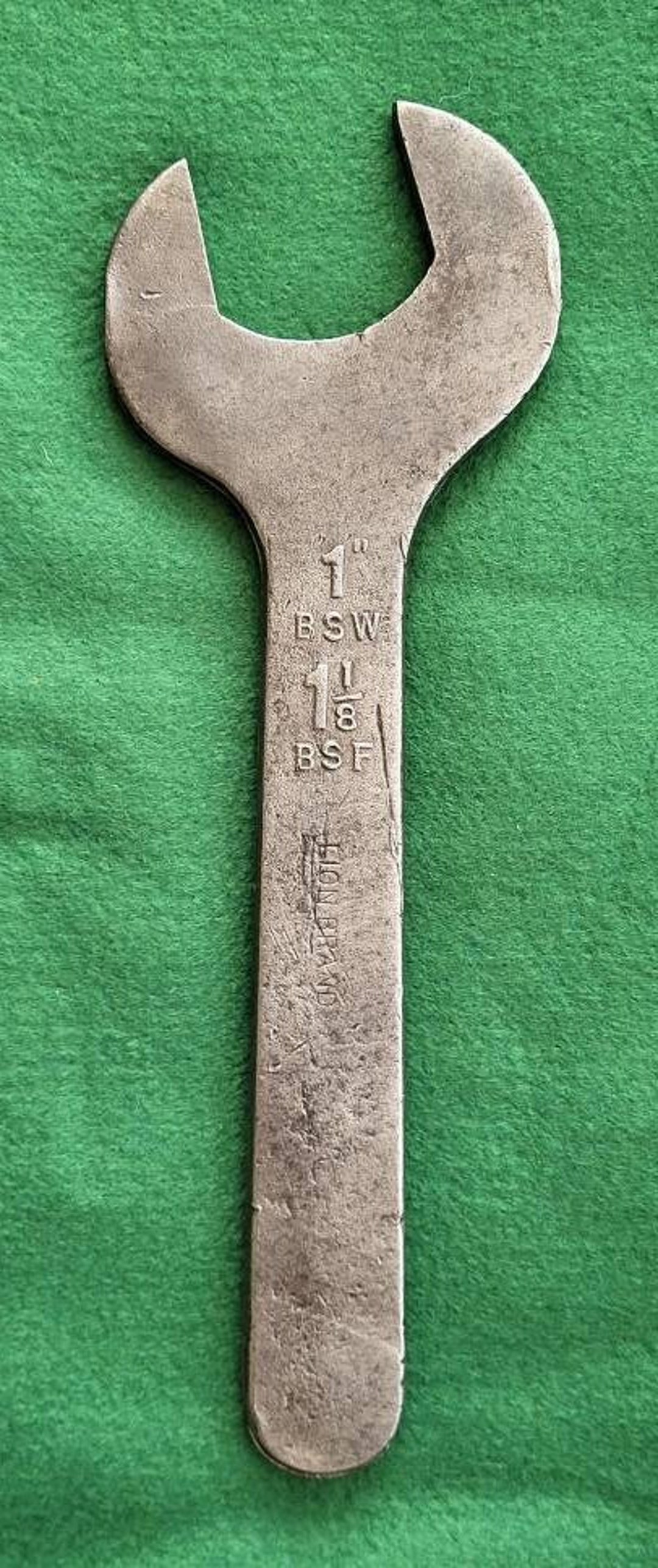Vintage "lion Brand" Spanner. Vintage 1" BSW/1 1/8 BSF Lion Brand Open ...