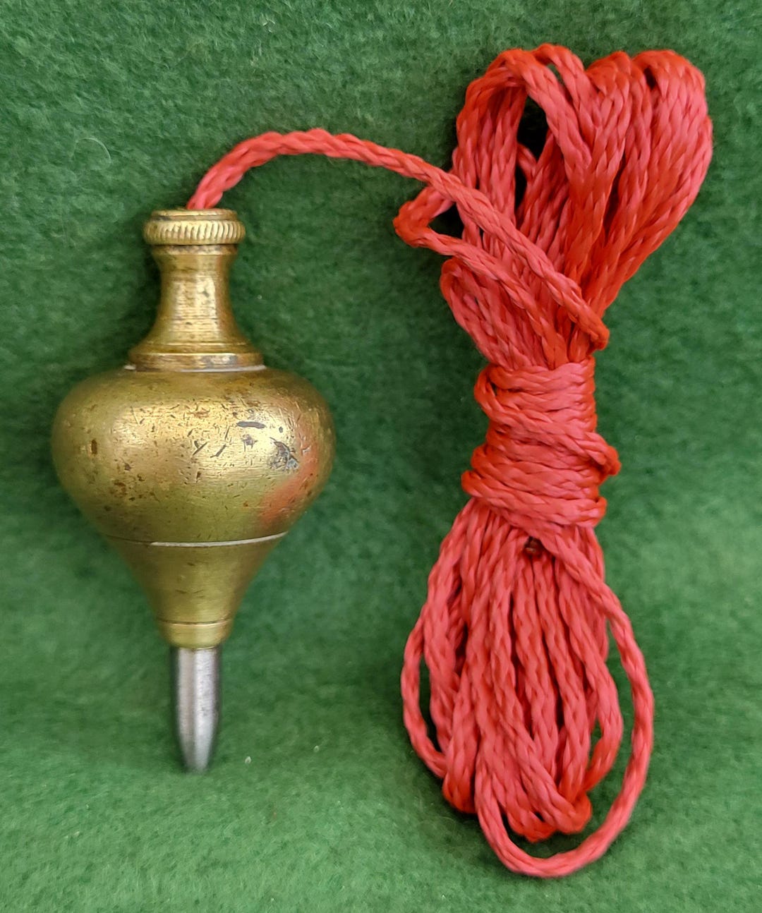 Antique Brass Plumb Bob. Antique Traditional Turnip Shaped Brass Plumb ...
