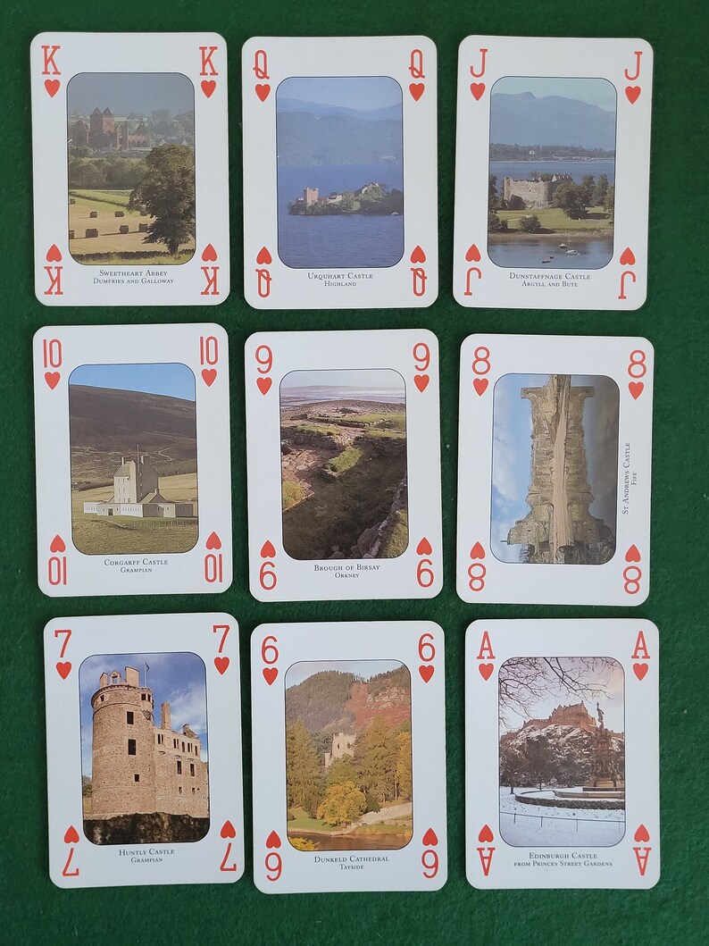 Vintage Scotland Playing Cards. Vintage Historic Scotland Playing Cards ...