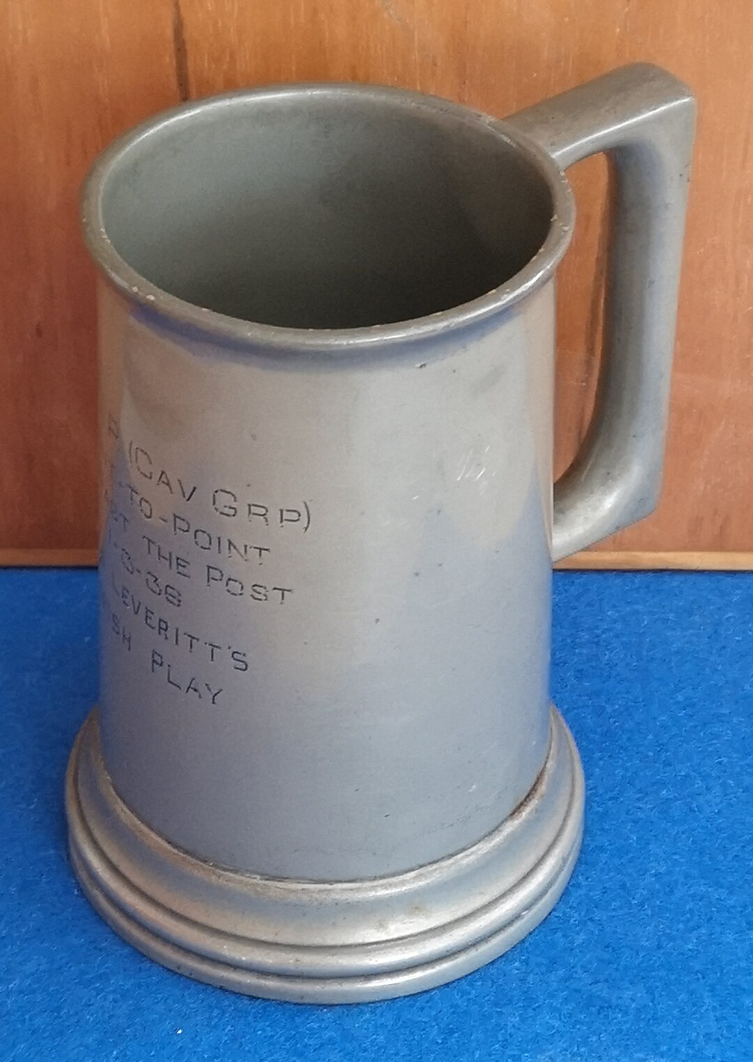 Vintage Pewter Tankard With Glass Bottom for Point to Point Horse ...