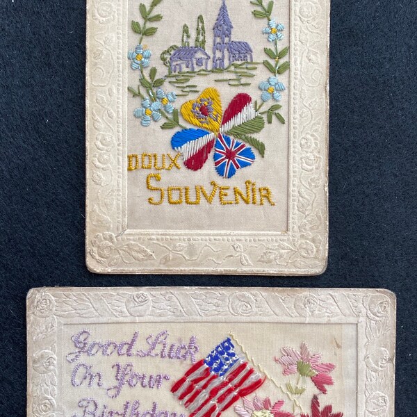 Embroidered Postcard - Etsy