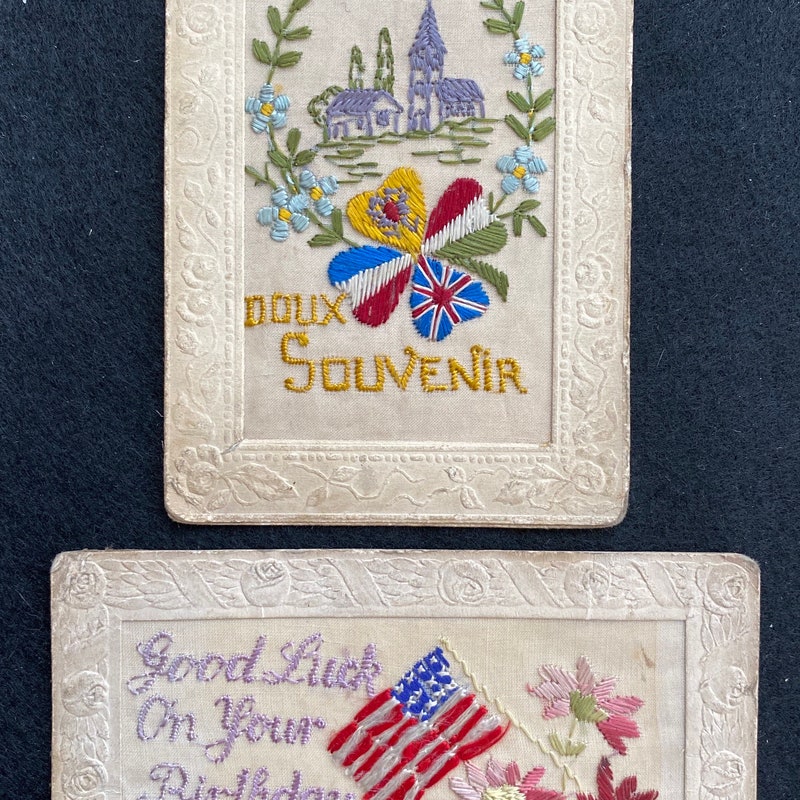 Embroidered Postcard - Etsy