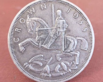 1935 Crown Silver Coin King George V Uncirculated Condition - Etsy