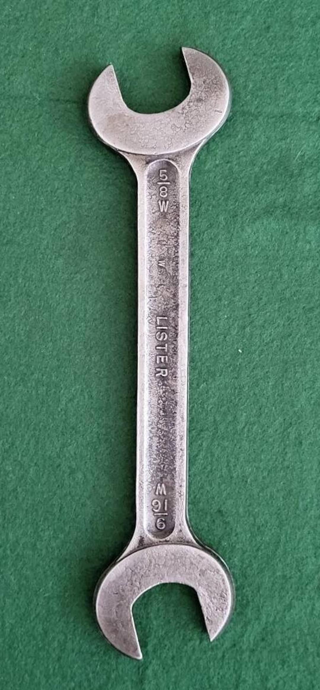 Vintage Lister Spanner - Vintage Lister 5/8 W and 9/16 W Open End ...