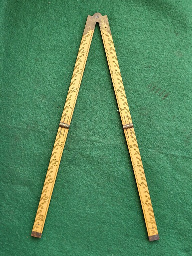Vintage Folding Boxwood 2 Foot Rule No 1375 by Rabone. Vintage J ...