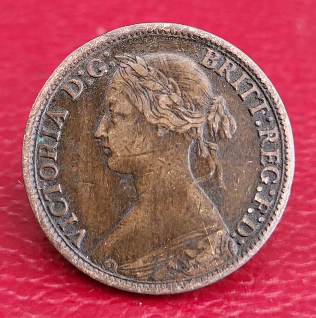 1864 Farthing Coin. 1864 Queen Victoria Bun Head Farthing Coin. - Etsy