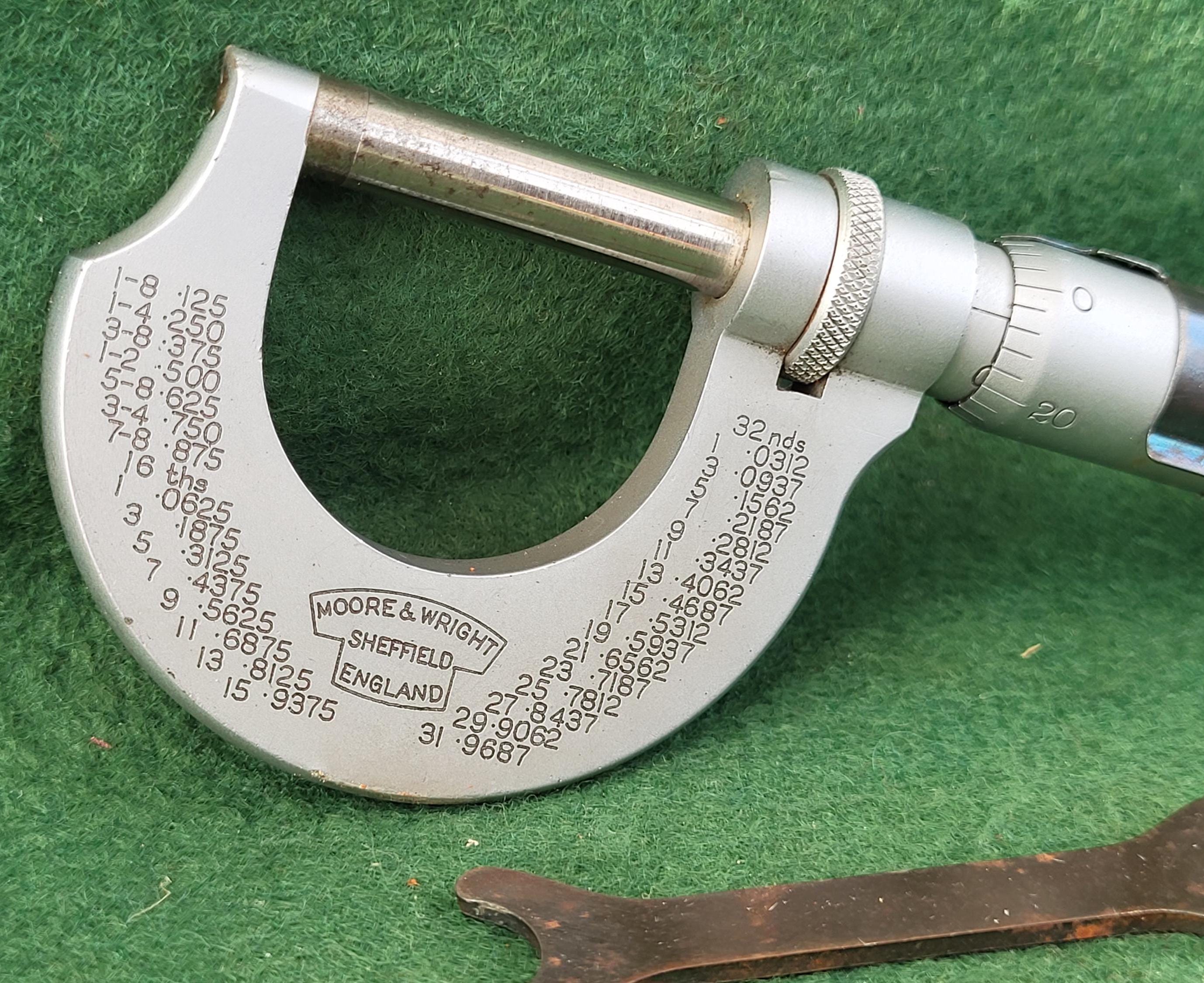 A Nice Vintage Moore & Wright Micrometer. Vintage Moore and Wright No ...