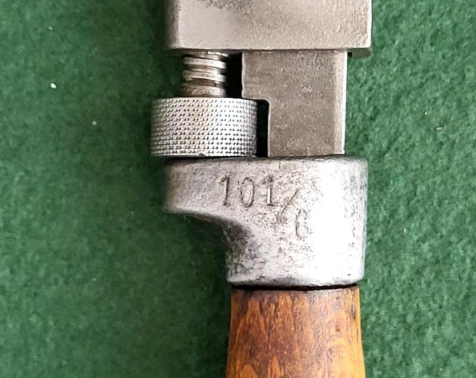 Vintage Wooden Handled Adjustable Wrench. Nice Clean Wooden Handled 6 ...