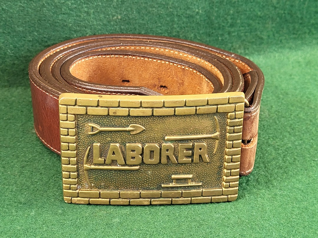 Vintage Baron Belt Buckle No 6027 - Laborer. Vintage 1978 Laborer Solid ...