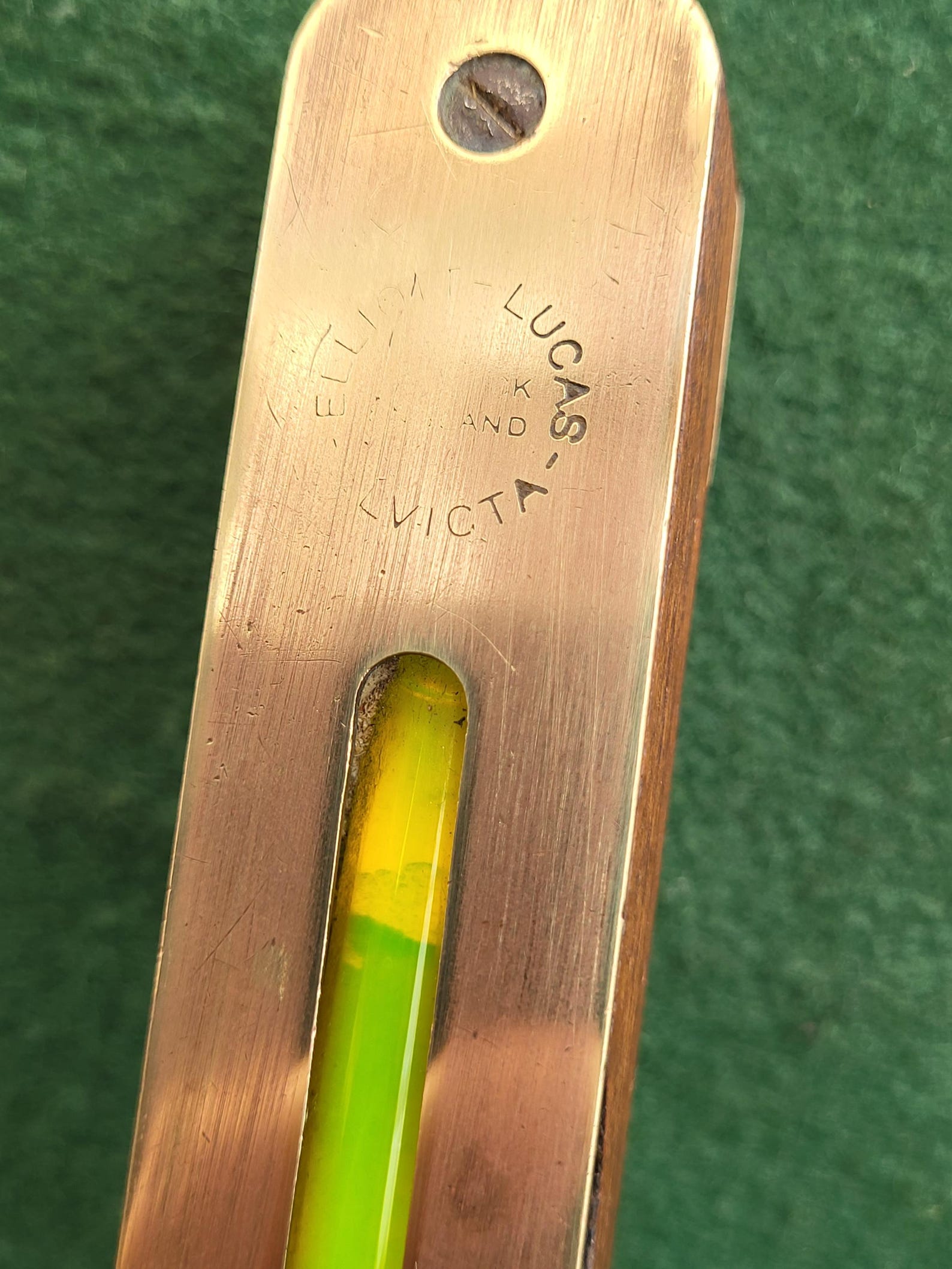 Vintage Wood and Brass Spirit Level. Vintage Elliott-lucas 6 Inch Wood ...