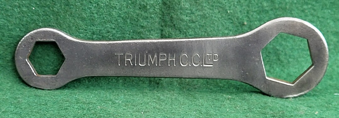 Vintage Triumph Motorcycle Spanner. Vintage Triumph Motorcycle Toolkit ...