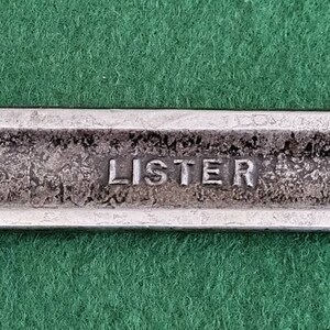 Vintage Lister Spanner - Vintage Lister 5/8 W and 9/16 W Open End ...