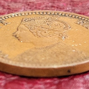 1/12 Anna 1893. Queen Victoria 1/12 Anna Coin 1893. Antique British ...