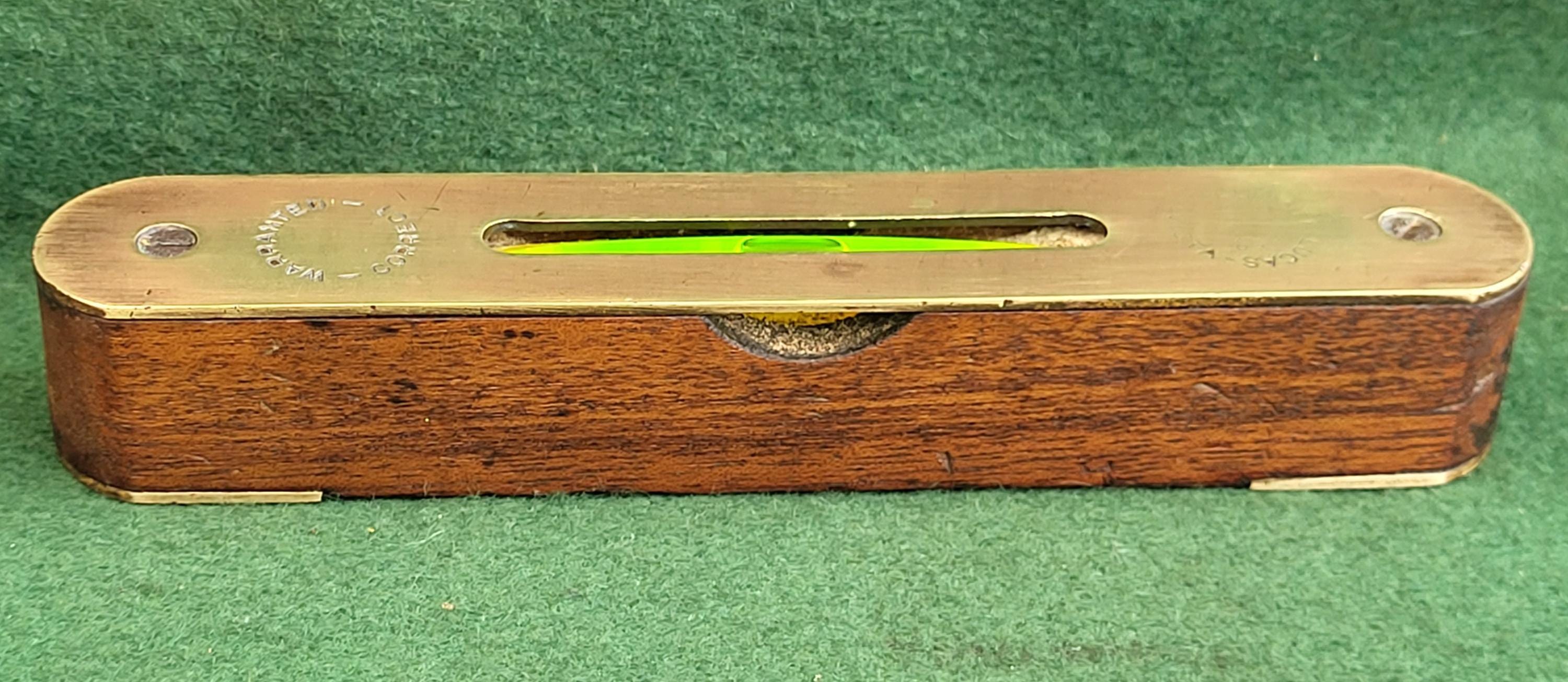 Vintage Wood and Brass Spirit Level. Vintage Elliott-lucas 6 Inch Wood ...