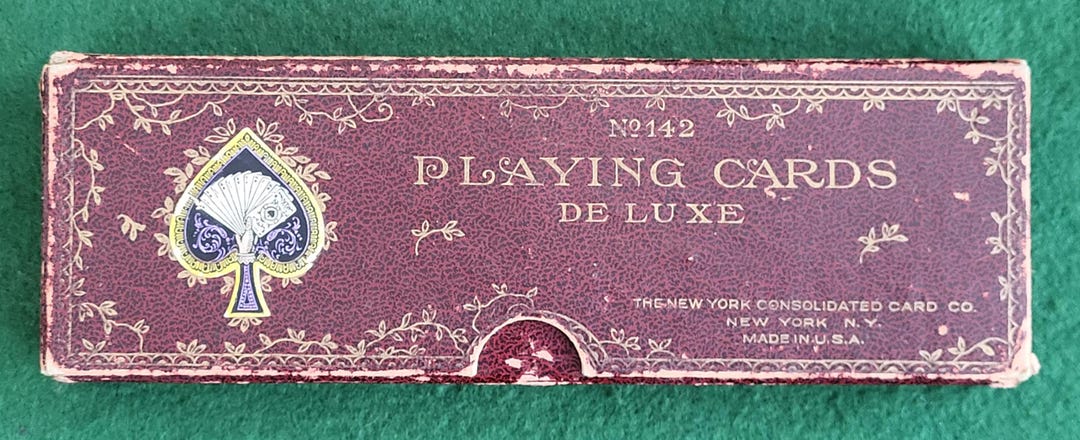 Rare Antique Playing Cards. Antique 1920's Double Deck of No. 142 ...