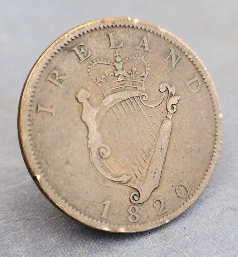 Antique Ireland One Penny Token 1820. Antique Ireland Token. Penny ...
