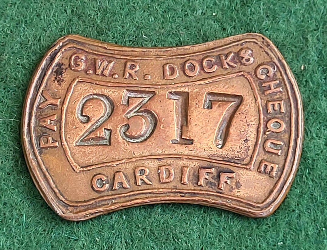 Vintage GWR Railway Pay Check. Vintage GWR Docks, Cardiff, Pay Cheque ...
