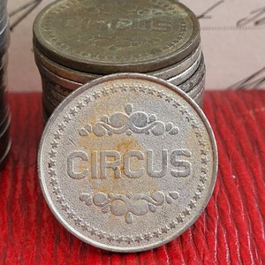 Vintage Circus Tokens and Gaming Machine Tokens. 40 Assorted Circus ...
