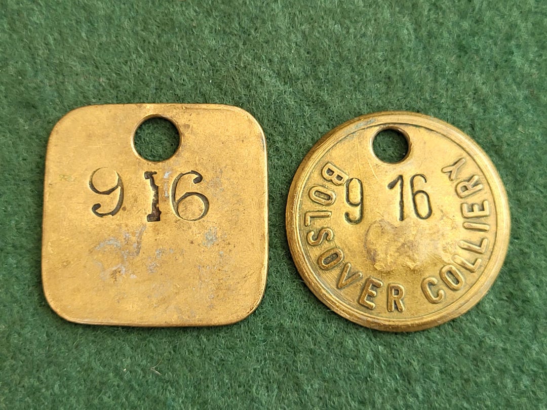 Vintage Brass Pit Check. Old Mining Pit Check for Bolsover Colliery ...