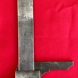 Unusual Antique Vernier Caliper. Rustic Antique Heavy Duty Vernier ...