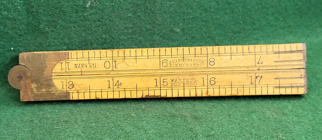 Vintage Folding Boxwood 2 Foot Rule No 1375 by Rabone. Vintage J ...