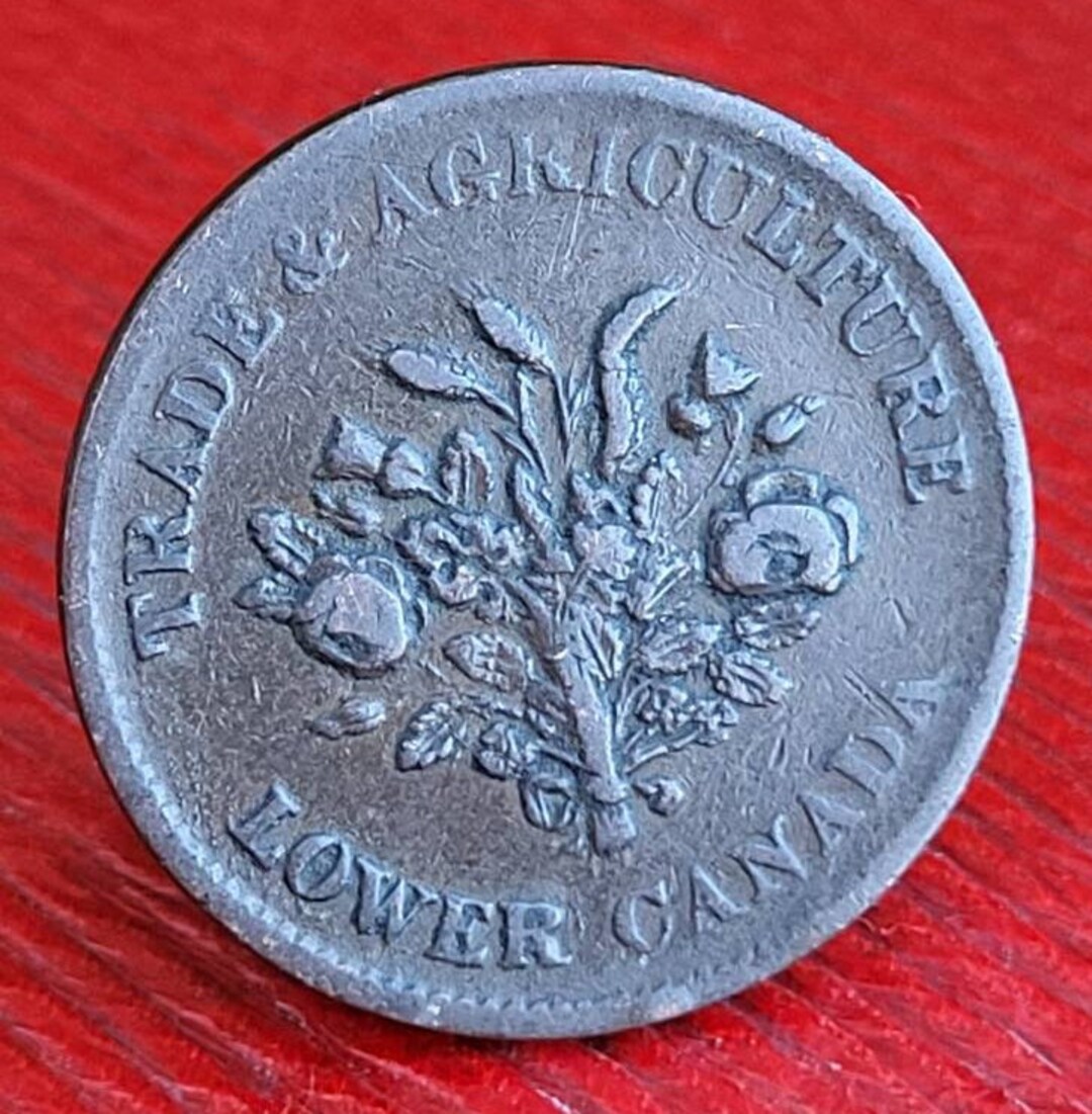 Antique (1830's) Canadian Bank Token Un Sous - Montreal. Antique Canada ...
