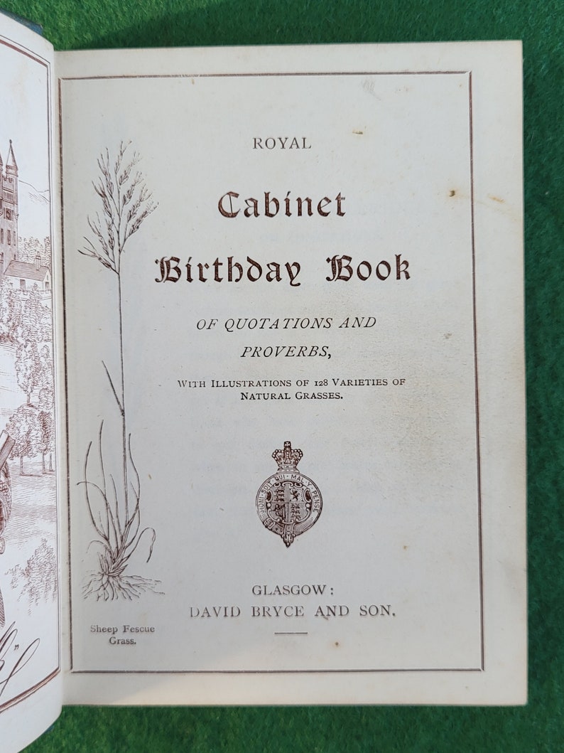 Antique Birthday Diary - Victorian Royal Cabinet Birthday Book of ...