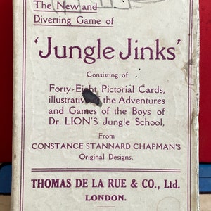 Rare Antique Jungle Jinks Card Game by Thomas De La Rue & Co Ltd. Rare ...