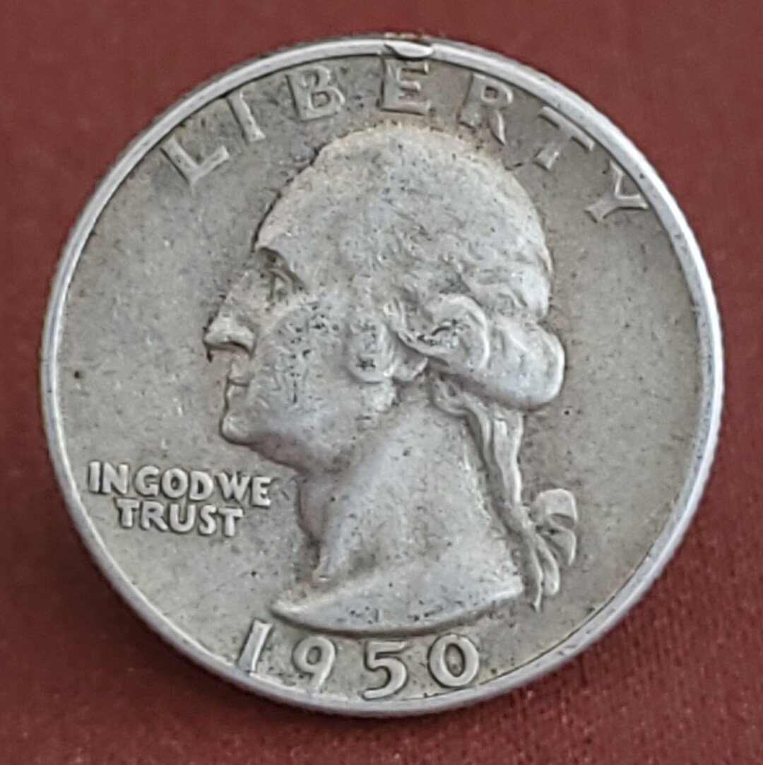 1950 S Quarter. 1950 S Quarter Dollar. Vintage USA 25 Cents Silver Coin ...