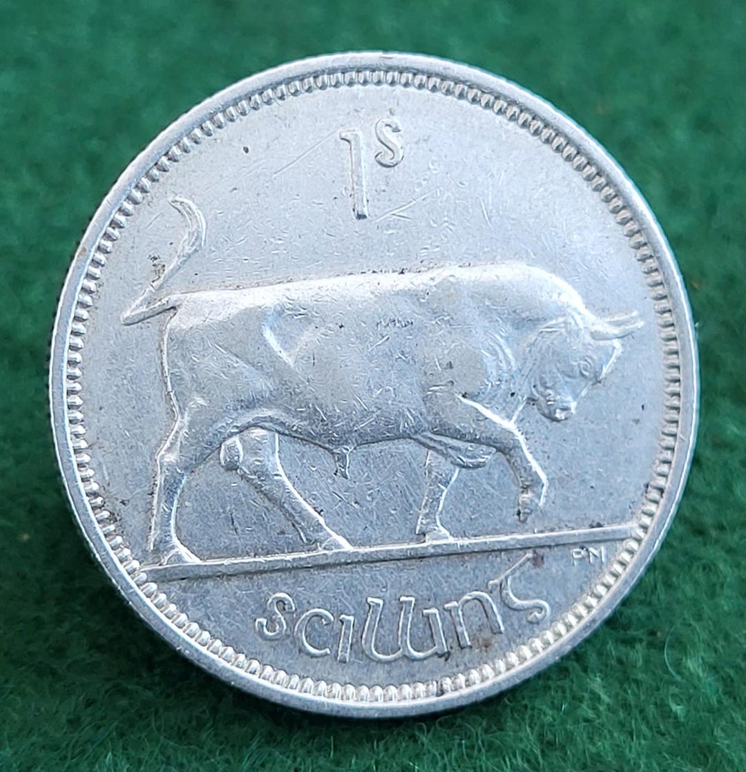 1939 Irish Free State Silver Coin (saorstat Éireann). 1939 Scilling ...