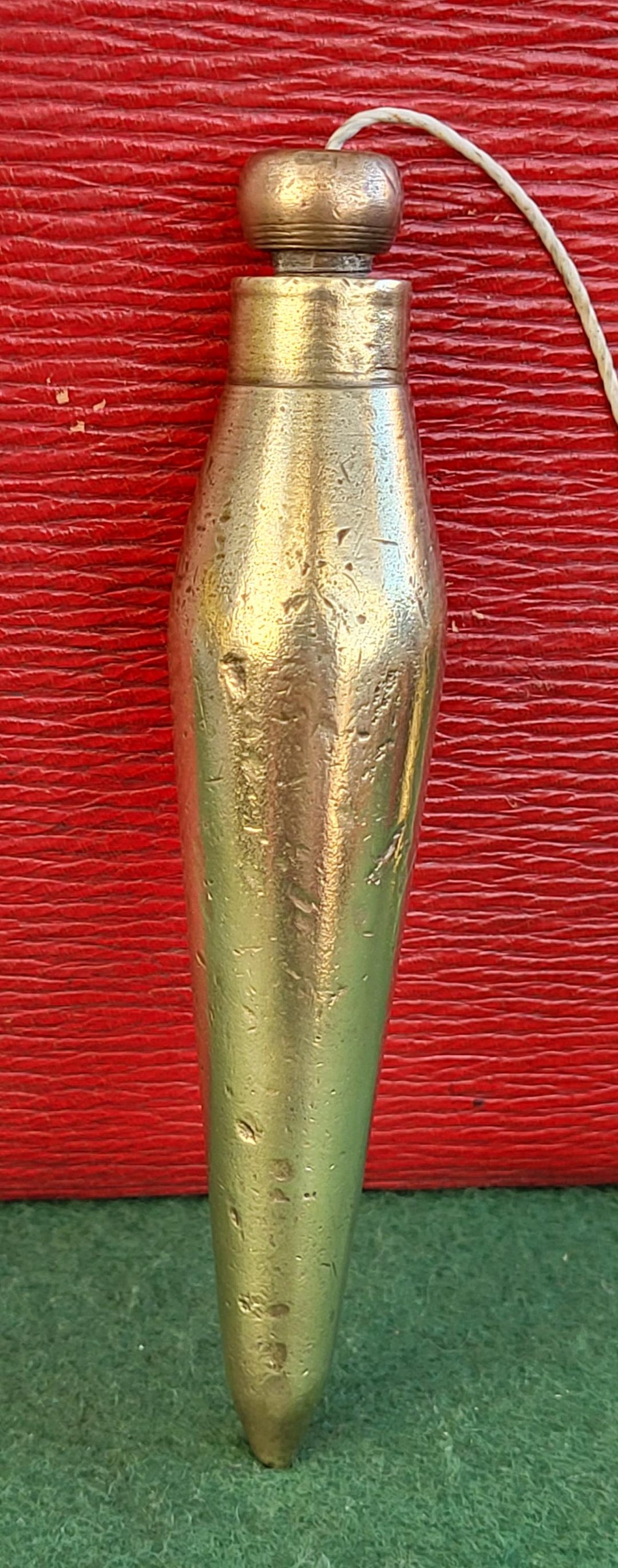Vintage Unusual Brass Plumb Bob. Vintage Heavy Brass Long Carrot Shape ...
