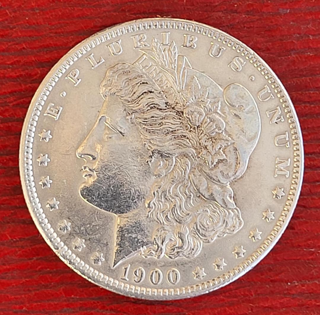 Morgan Dollar. Antique American 1900 Silver Dollar. 1900 Morgan Silver ...