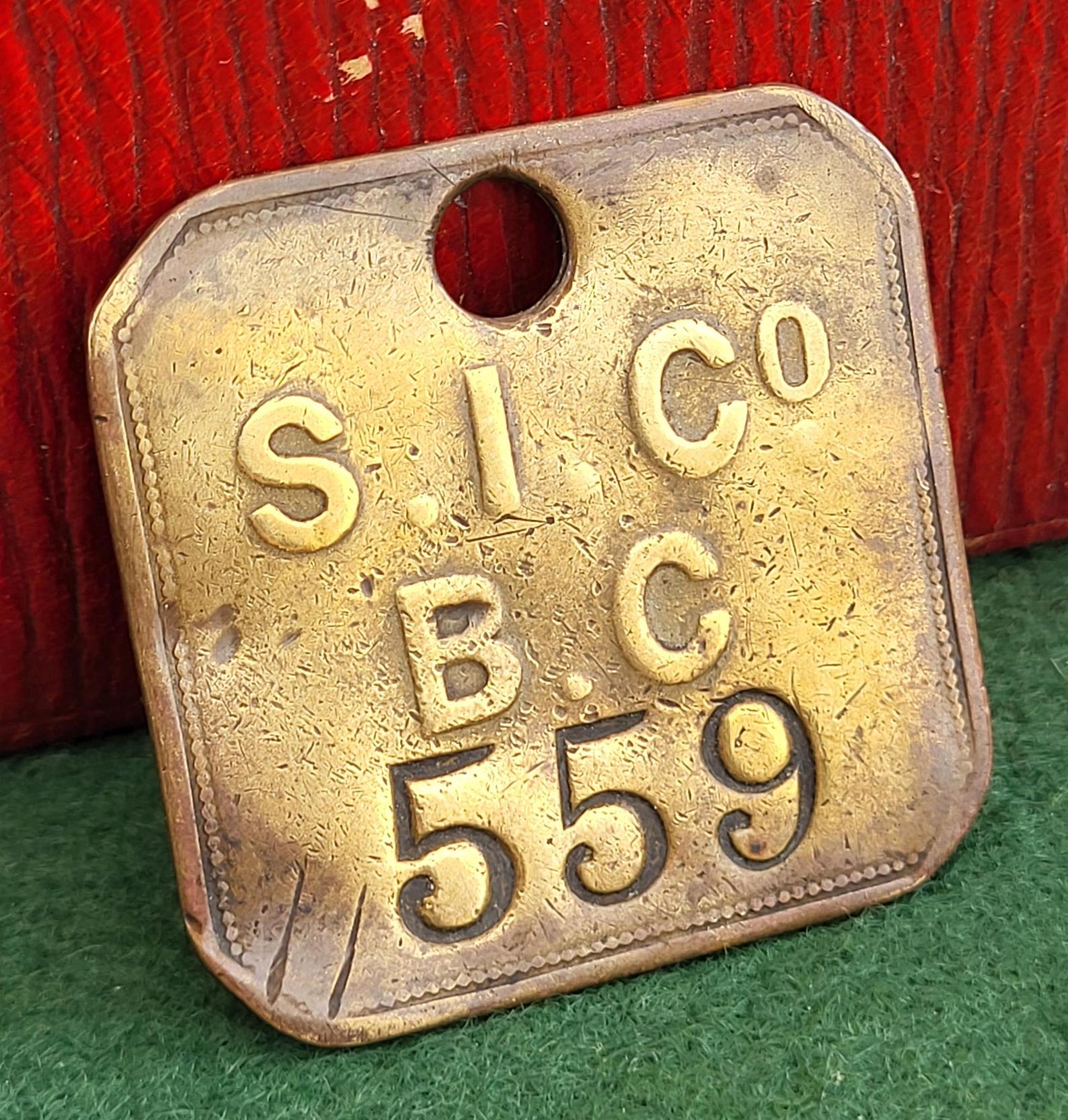 Vintage Brass Pit Check. Old Mining Pit Check for Bilsthorpe Colliery ...